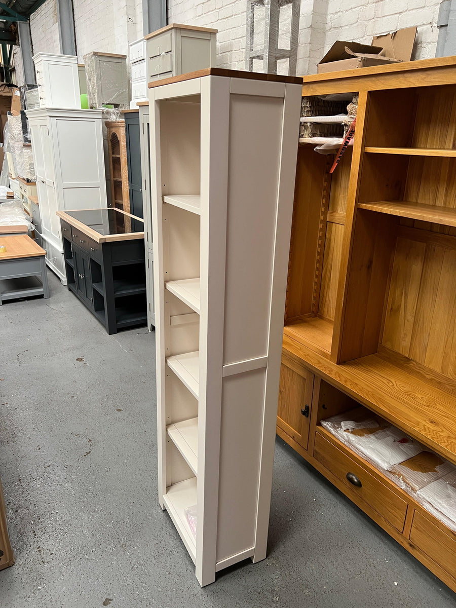 CHALFORD WARM WHITE Slim Bookcase – Quality Furniture Clearance Ltd