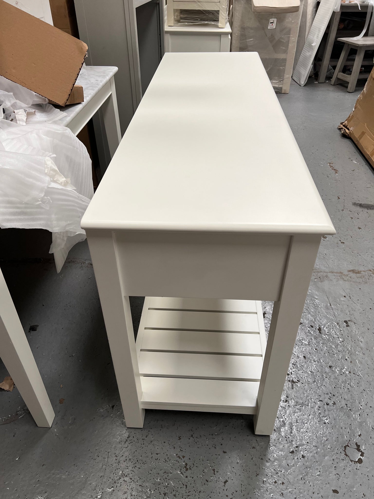 STOW WARM WHITE Extra Large Console Table – Quality Furniture Clearance Ltd