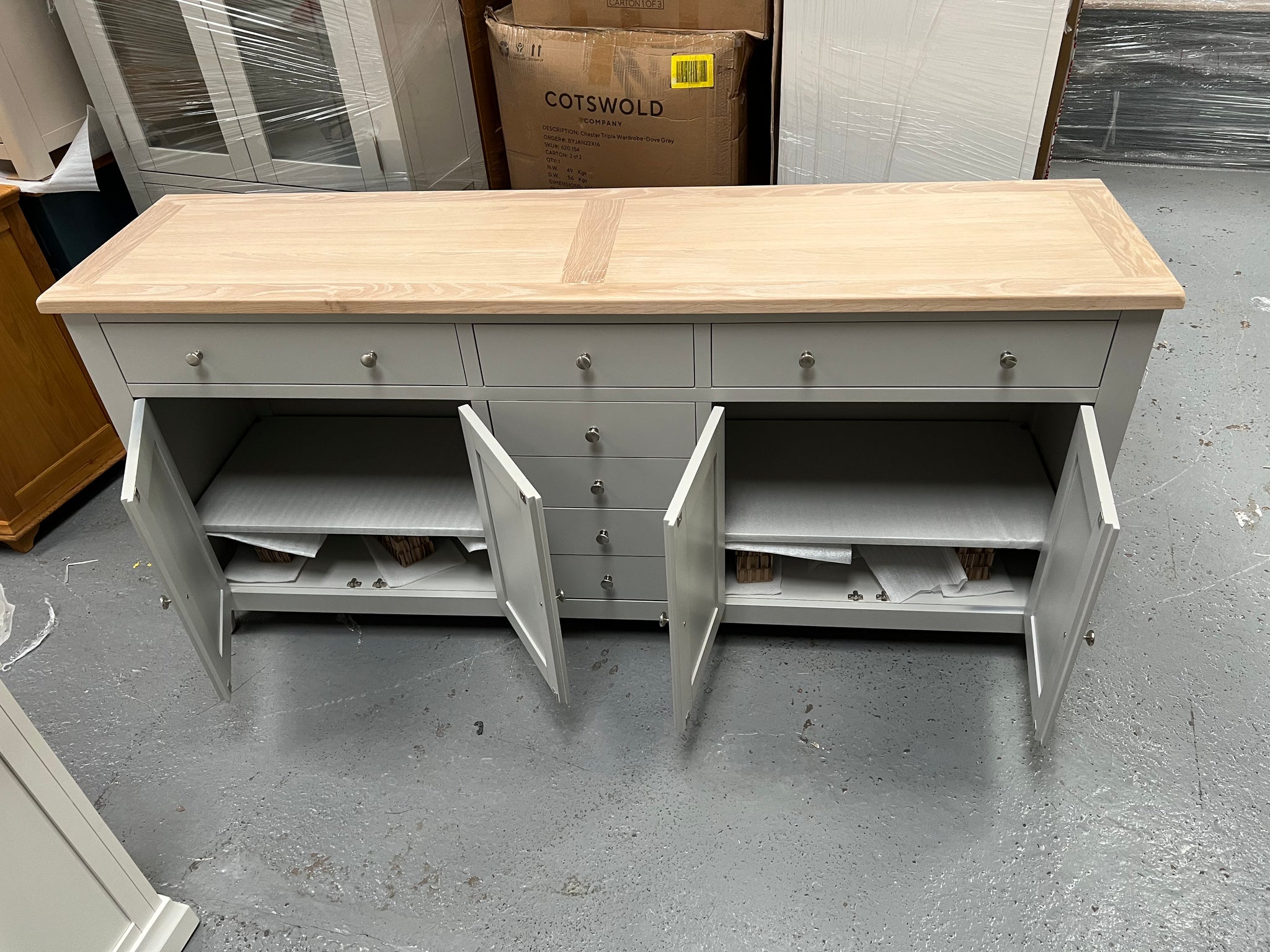 Cotswold chester grey sideboard store