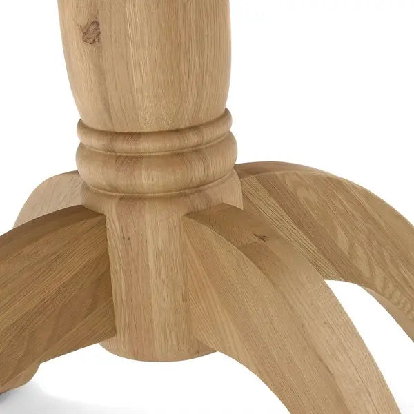 ELKSTONE MELLOW OAK 4-6 Seater Round Extending Dining Table – Quality ...